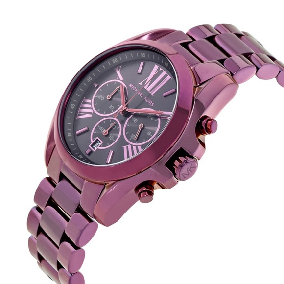 Michael Kors | Accessories | Michael Kors Purple And Black Bradshaw ...